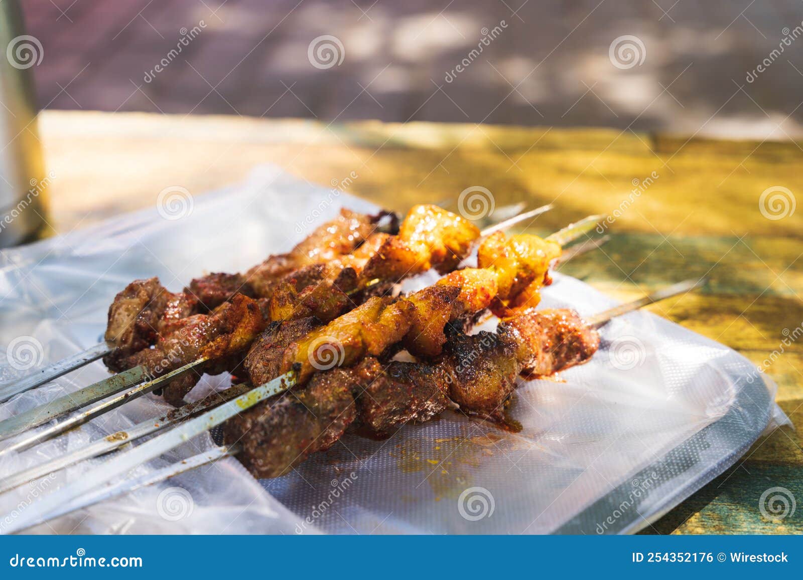 Closeup Shot of the Mutton Barbeque Stock Photo - Image of tasty, snack ...