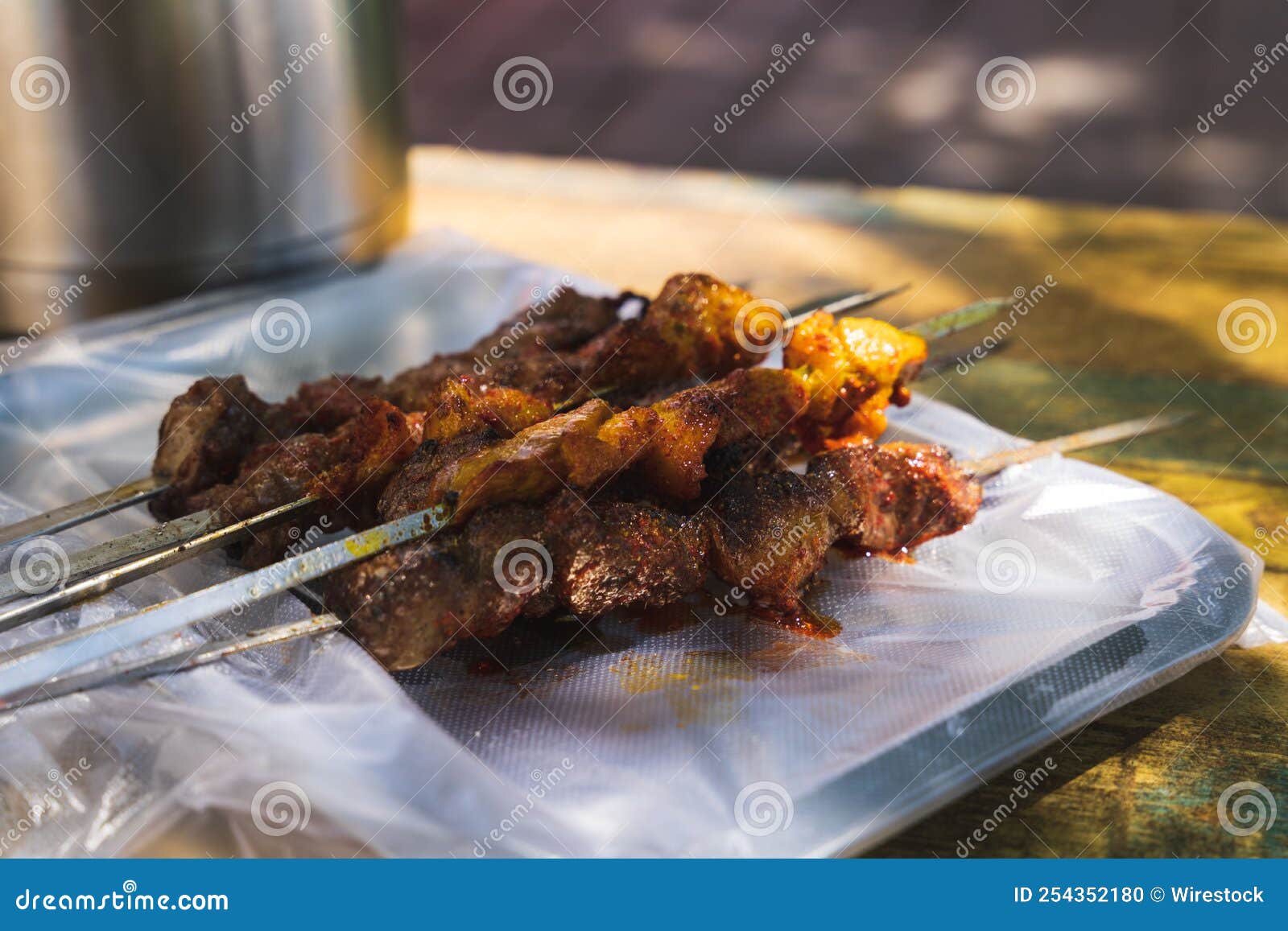 Closeup Shot of the Mutton Barbeque Stock Photo - Image of fire, meat ...