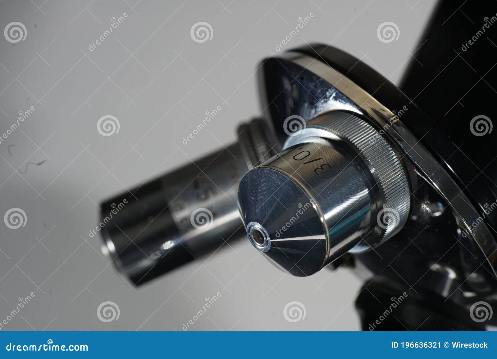 Closeup Shot of an Old Black Microscope Stock Image - Image of research ...