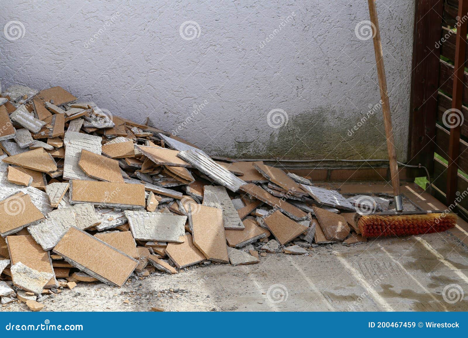 Closeup Shot of Old Broken Tile Piled Up Stock Image - Image of ...