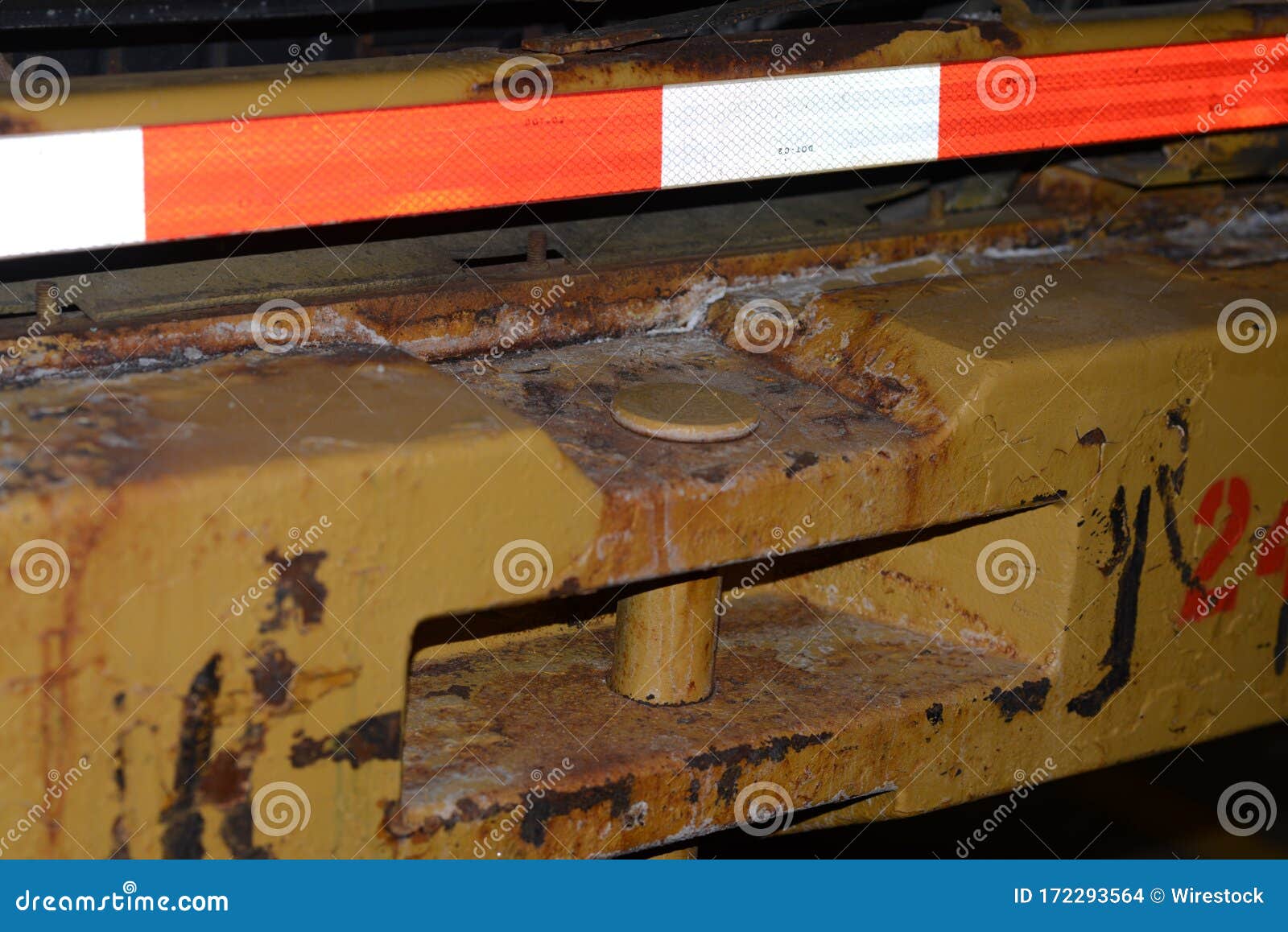 Closeup Shot of the Old Car Bumper Covered in Rust Stock Photo - Image ...
