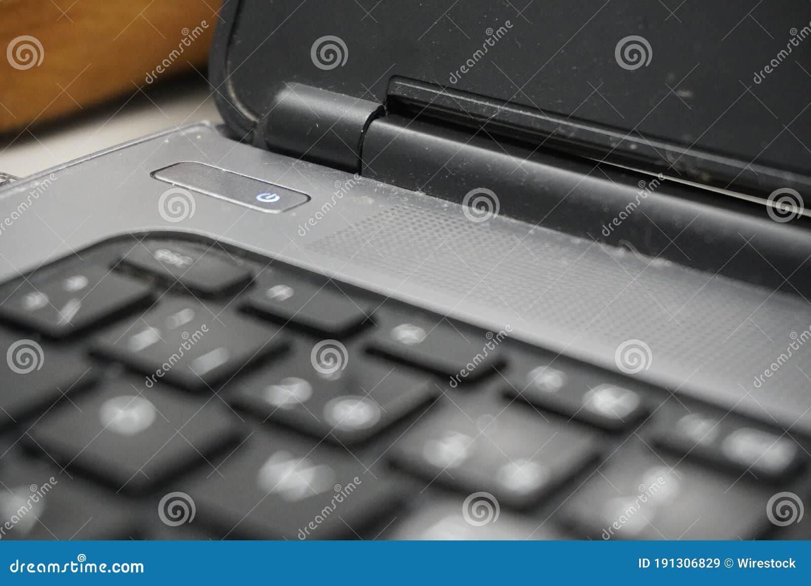 Closeup Shot of an Old Dusty Open Laptop Computer Stock Image - Image ...