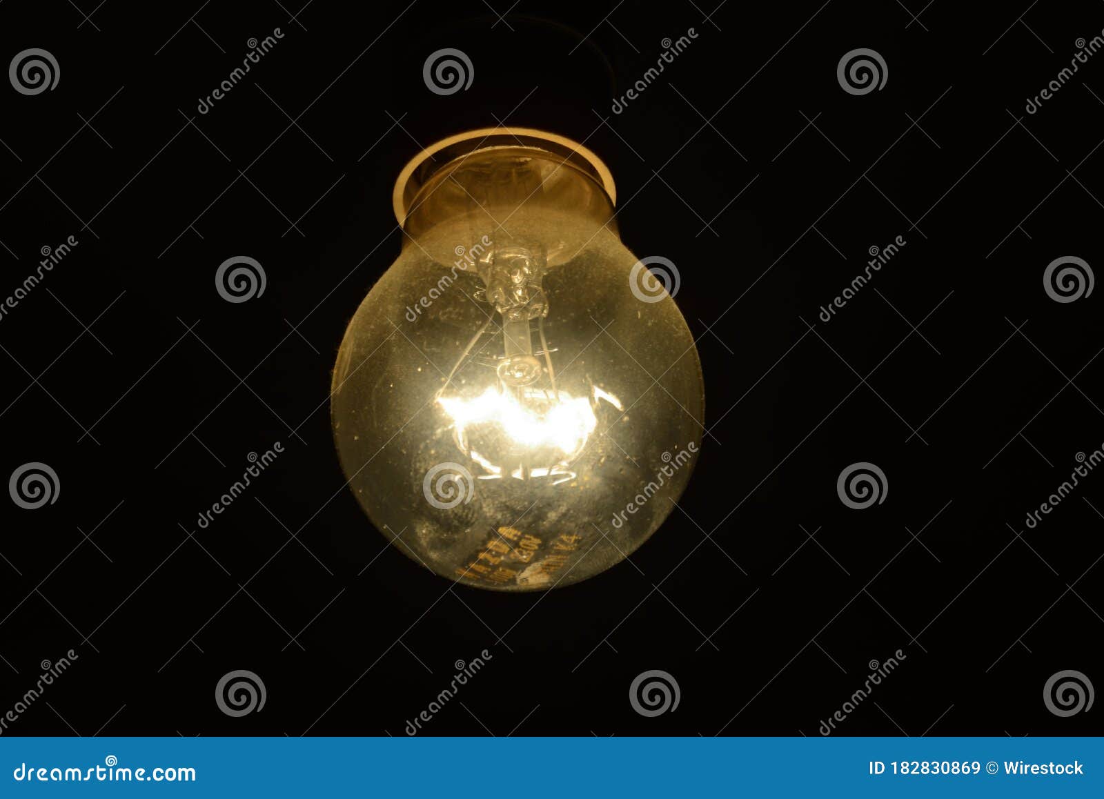 Closeup Shot of an Old Light Bulb in the Darkness Stock Image - Image ...