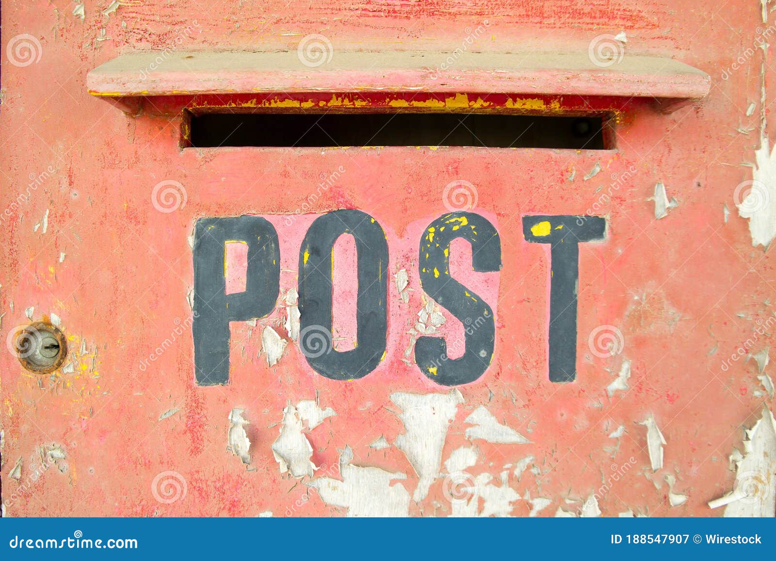 Closeup Shot of an Old Red Rusty Post Box Stock Image - Image of ...