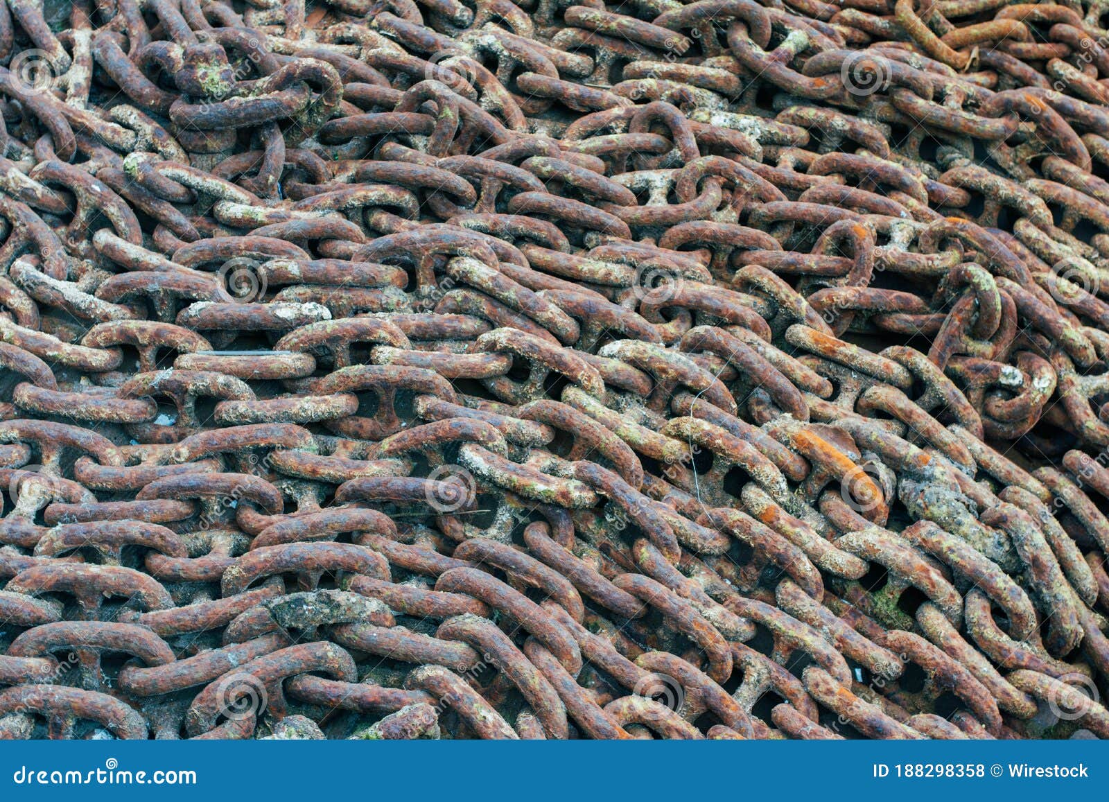 Closeup Shot of Old Rusted Chains on the Ground Stock Photo - Image of ...