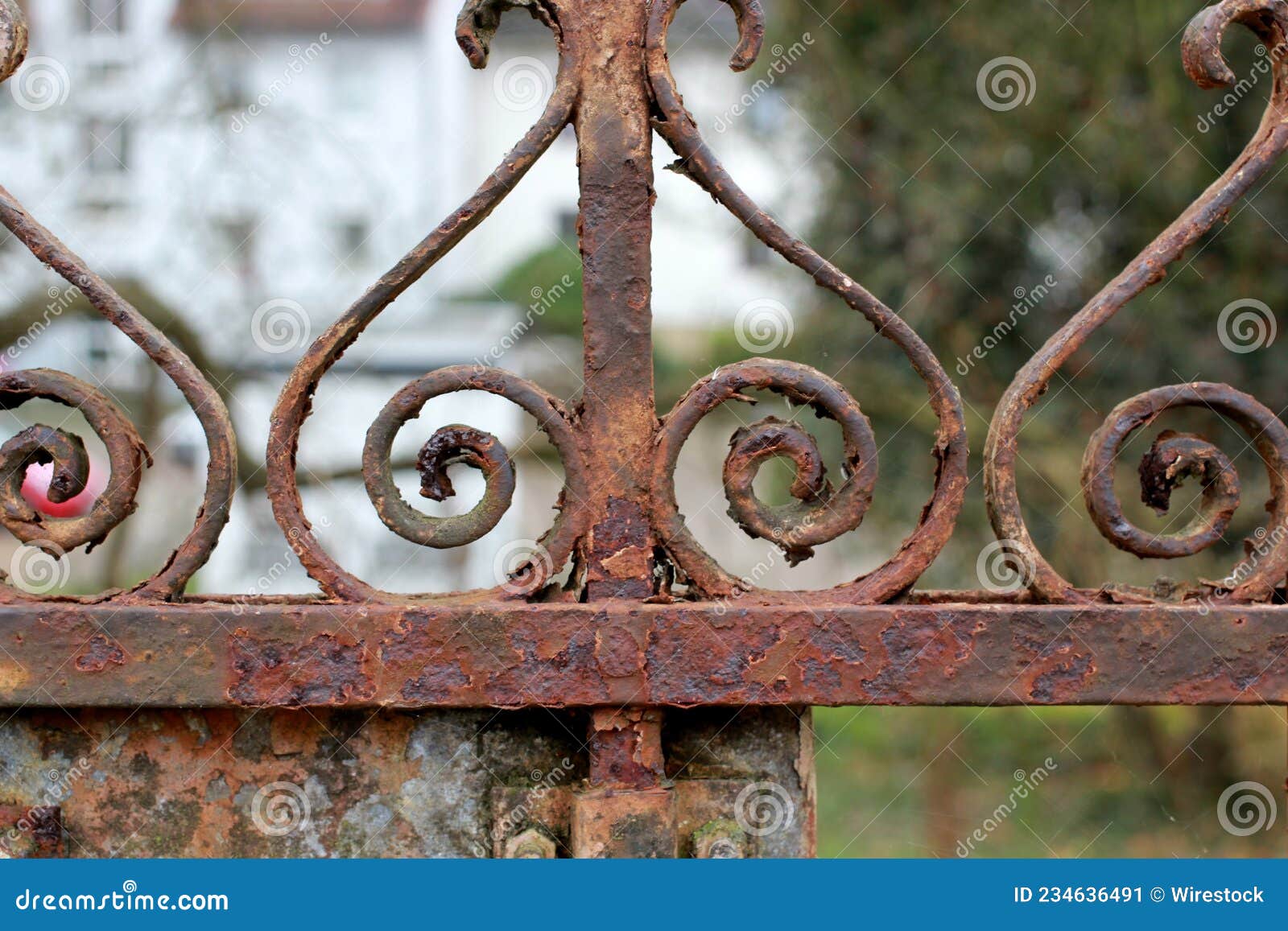 Closeup Shot of an Old Rusty Fence Stock Image - Image of antique ...