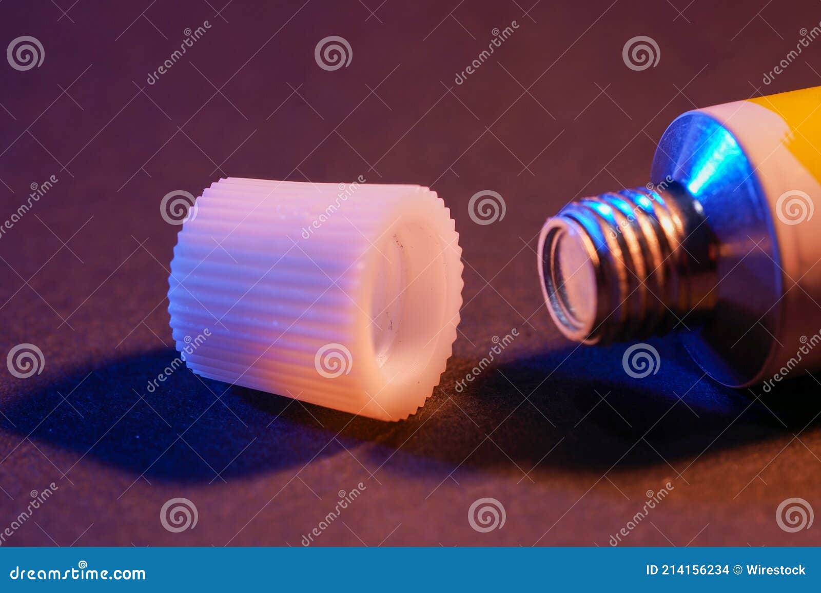 Closeup Shot of an Opened Tube Stock Photo - Image of shadow, blur ...