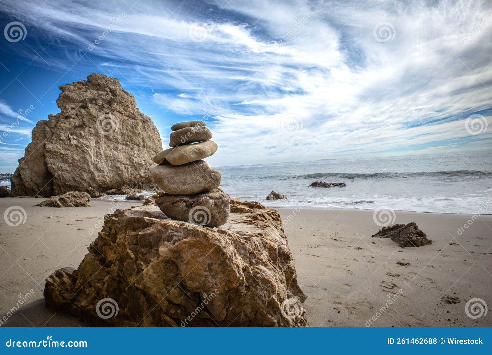 Closeup Shot of Pebbles Stacked in Balance at the Beach Stock Photo ...