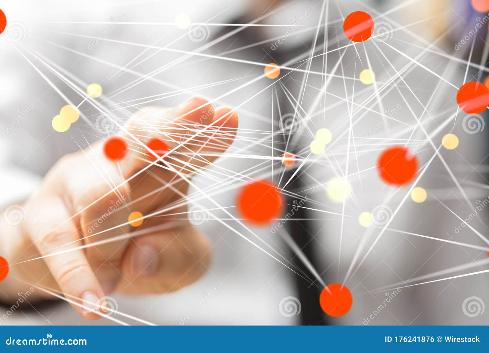 Closeup Shot of a Person Presenting the Virtual Projection of a Digital ...