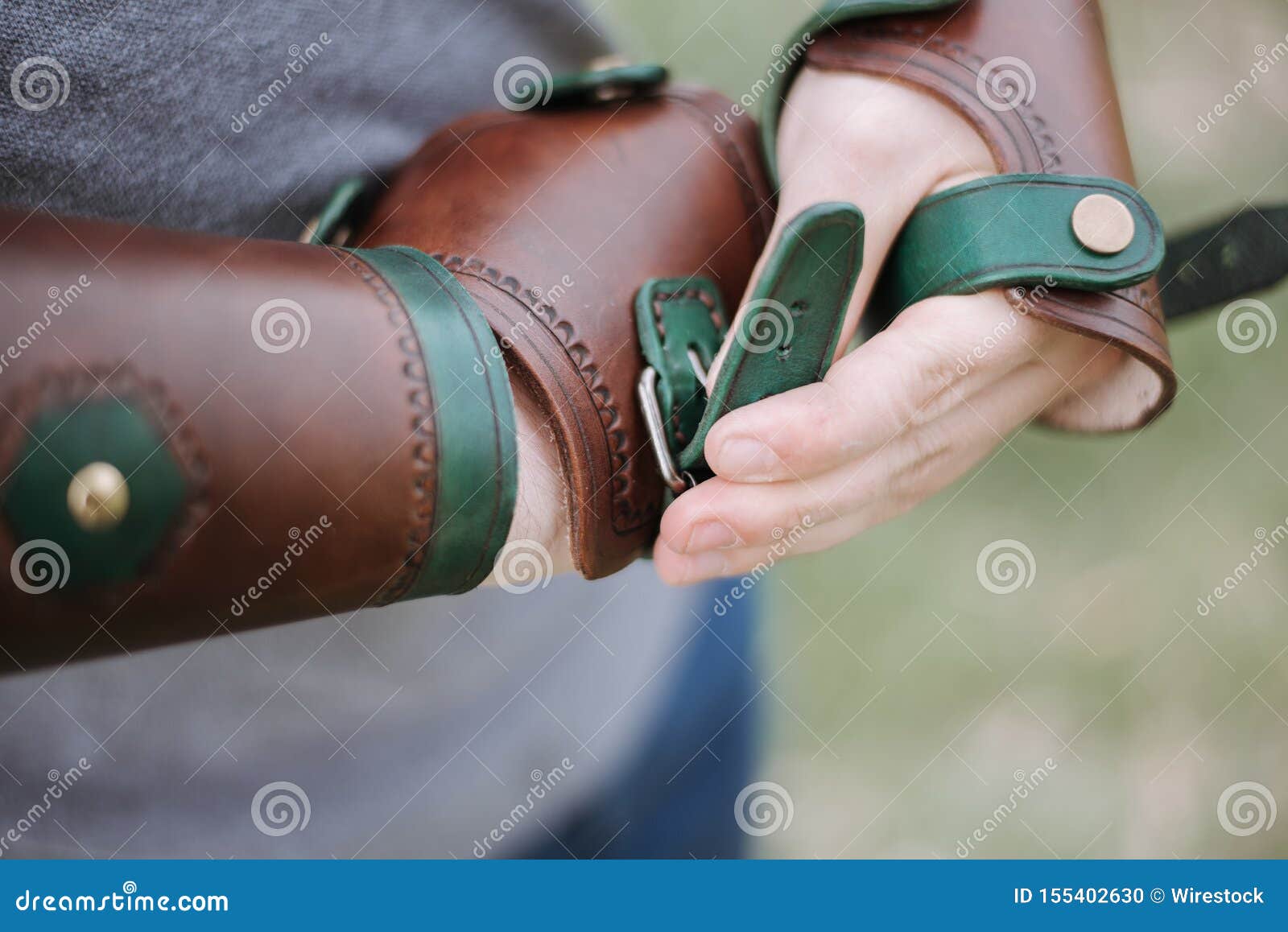 Closeup Shot of a Person Wearing Hand Armor Stock Photo - Image of army ...
