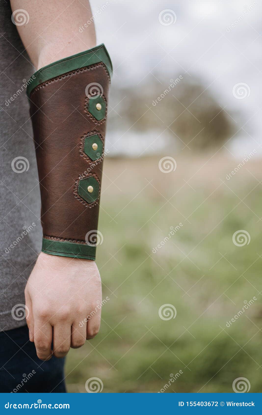 Closeup Shot of a Person Wearing Hand Armor Stock Photo - Image of ...