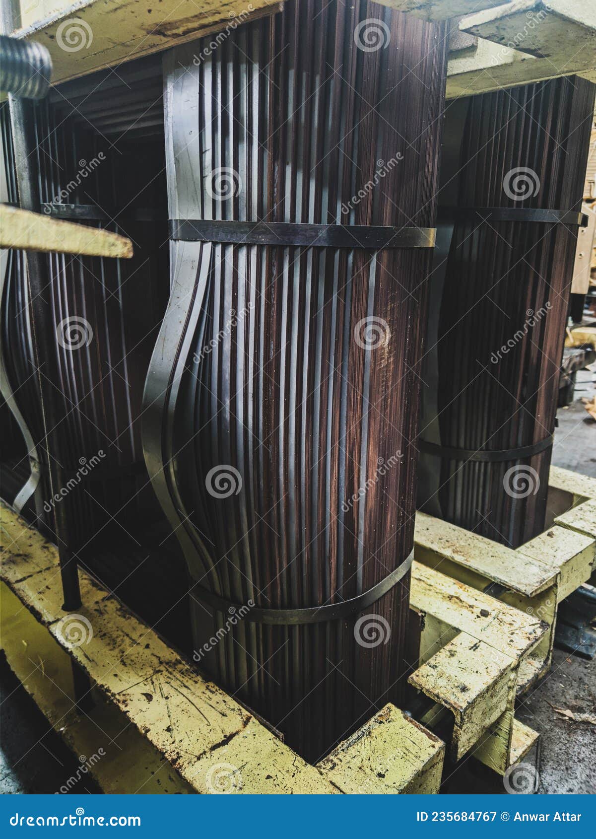 Closeup Shot of 3-phase Distribution Transformer Core Stock Image ...