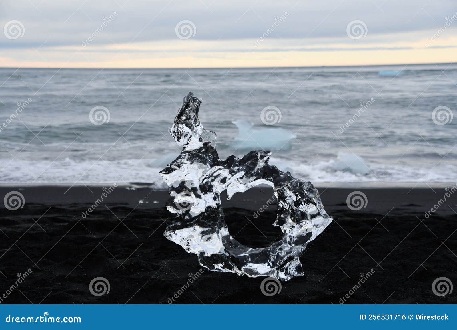 Closeup Shot of a Piece of Ice at the Beach Stock Photo - Image of ...