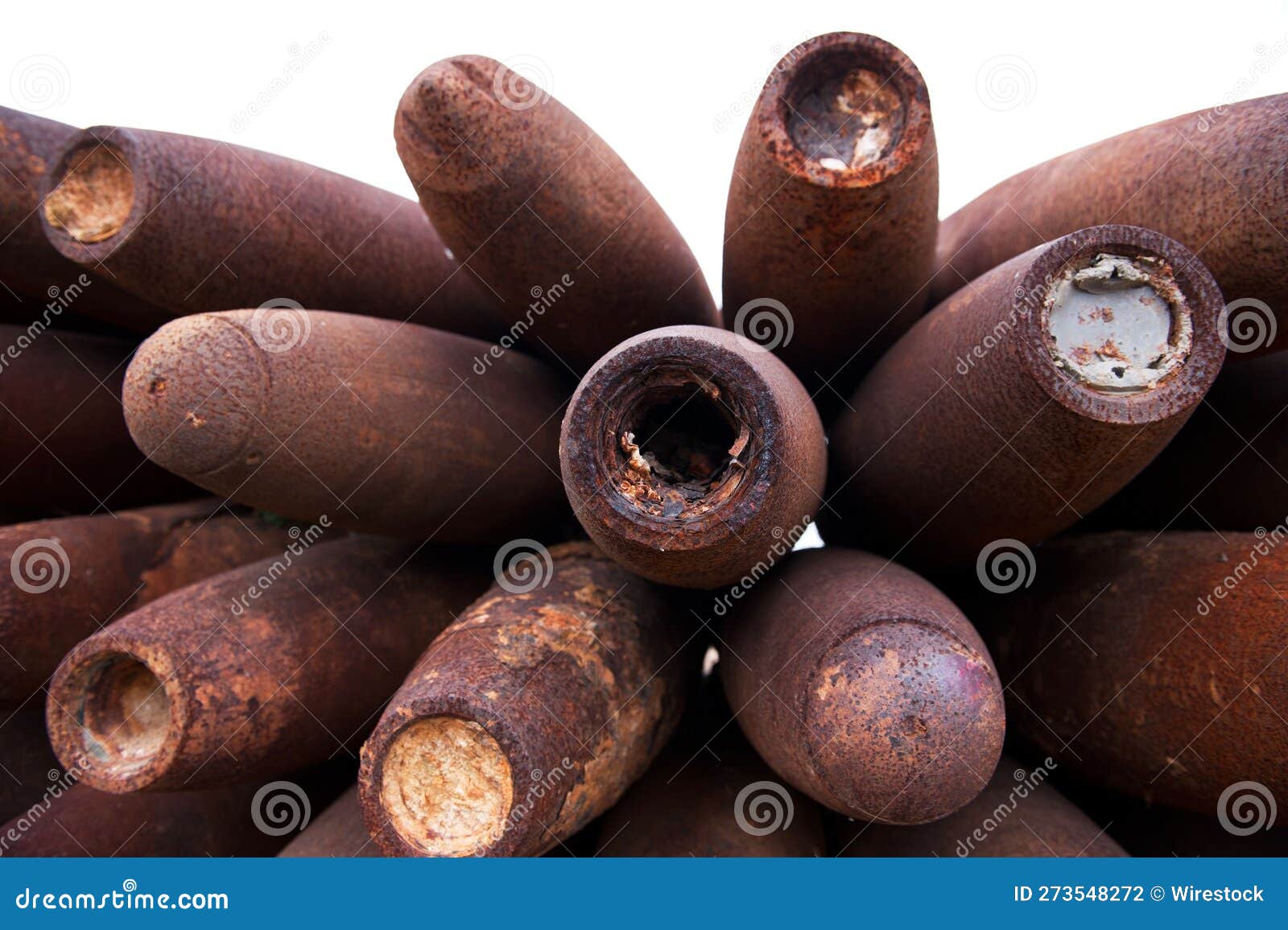 Closeup Shot of a Pile of Old Unexploded Bombs. Stock Photo - Image of ...