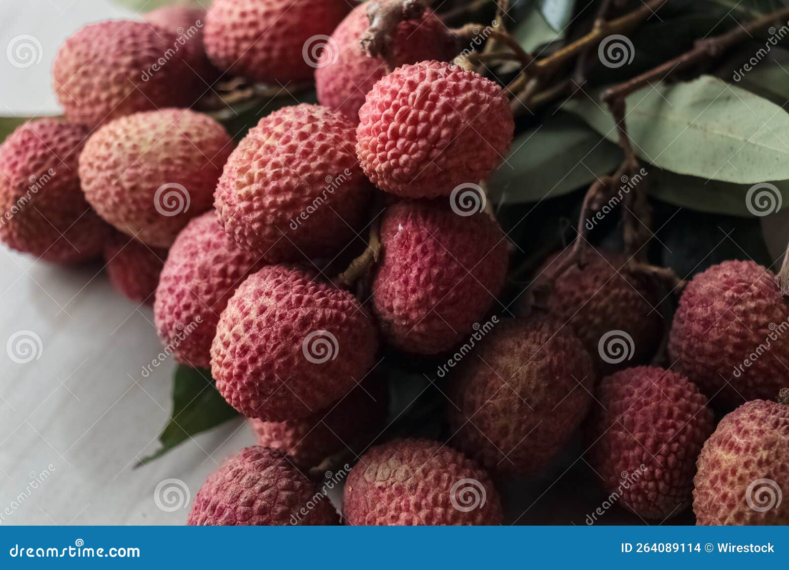 Closeup Shot of Pink Lychee Fruits Stock Photo - Image of lychee ...