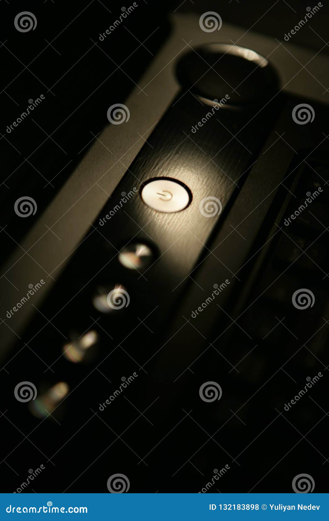 A Closeup Shot of a Power Button on a Laptop Stock Photo - Image of ...