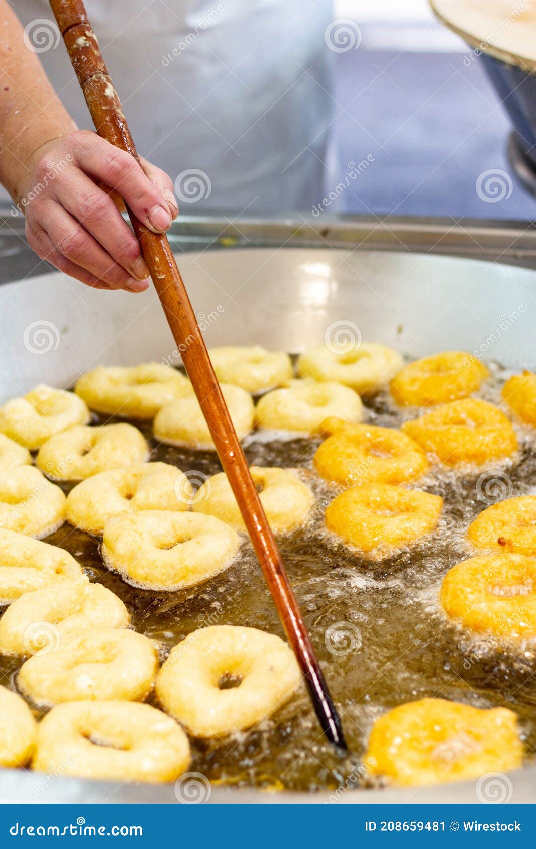 Closeup Shot of the Process of Making Doughnut or Donuts Stock Image ...