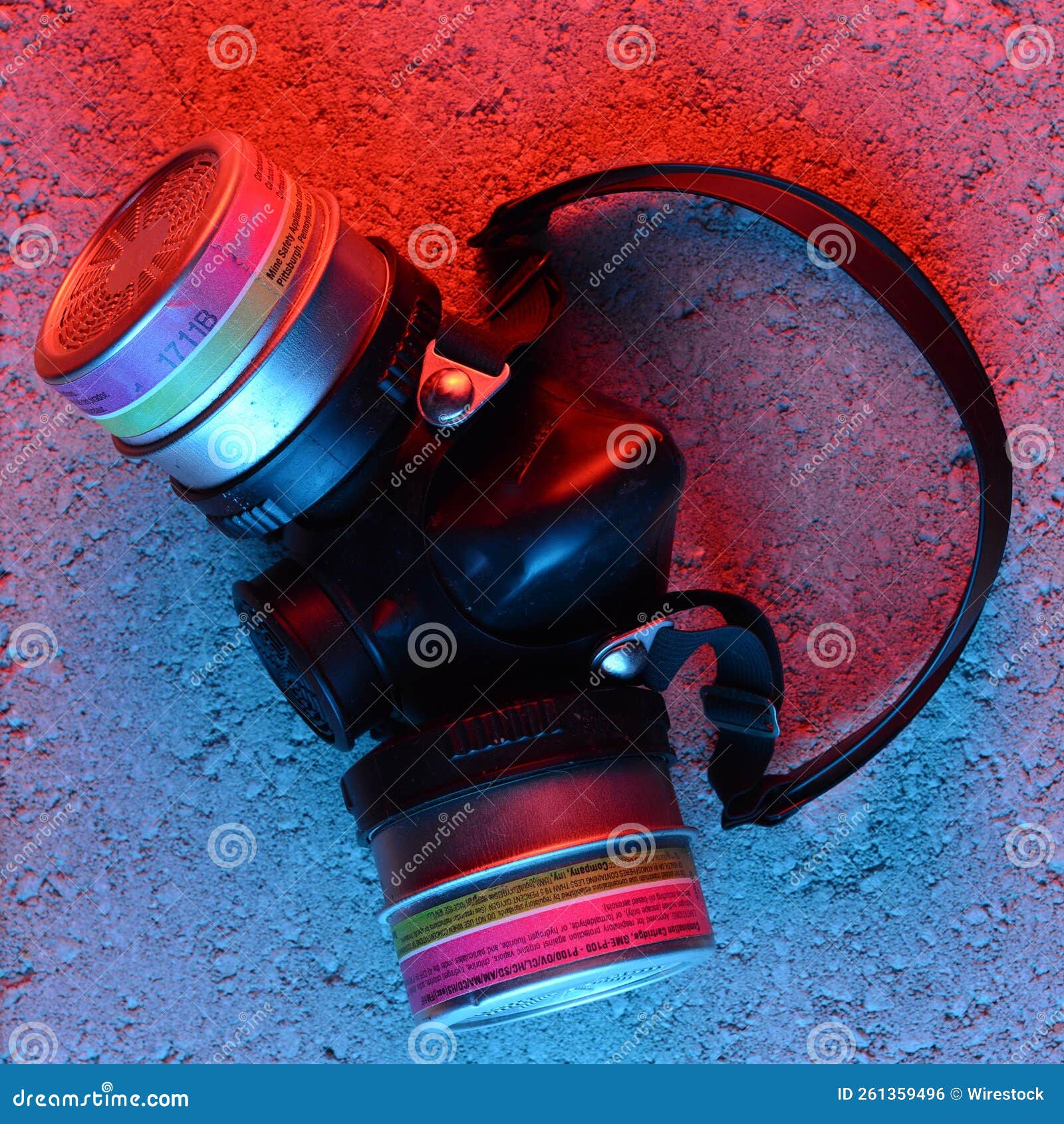 Closeup Shot of Protective Gas Mask on the Ground Stock Photo - Image ...
