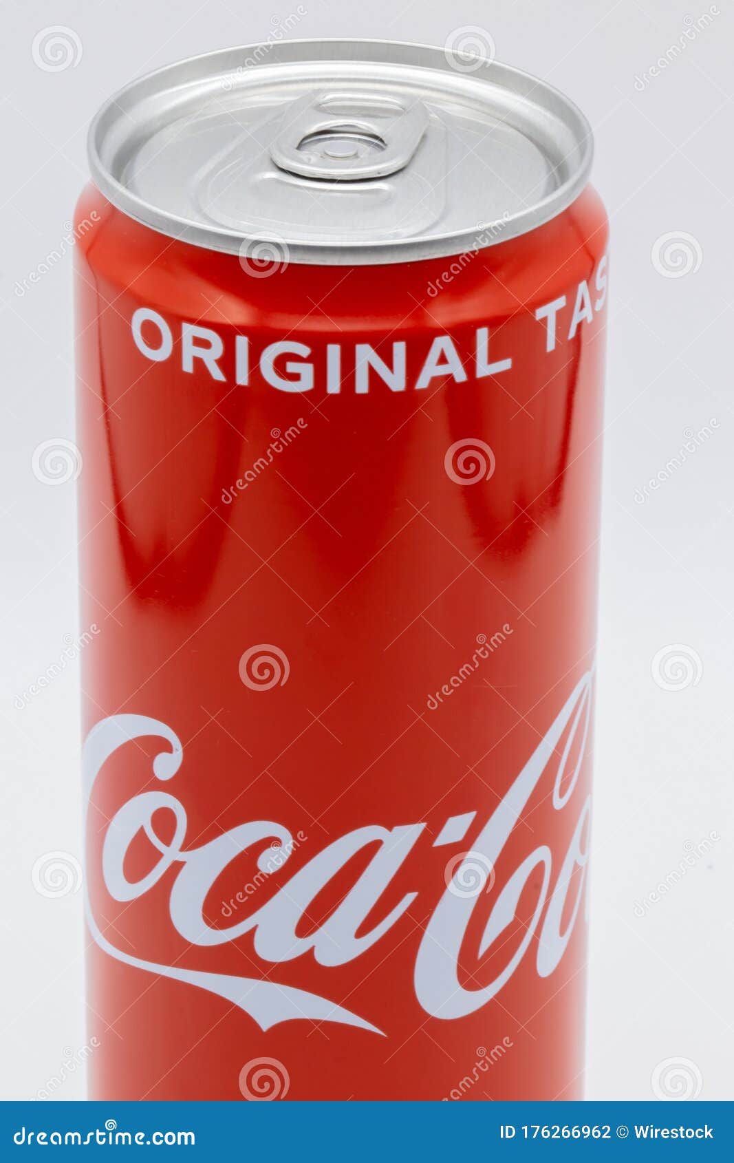 A Closeup Shot of a Red Coca Cola Can on a White Surface Editorial ...