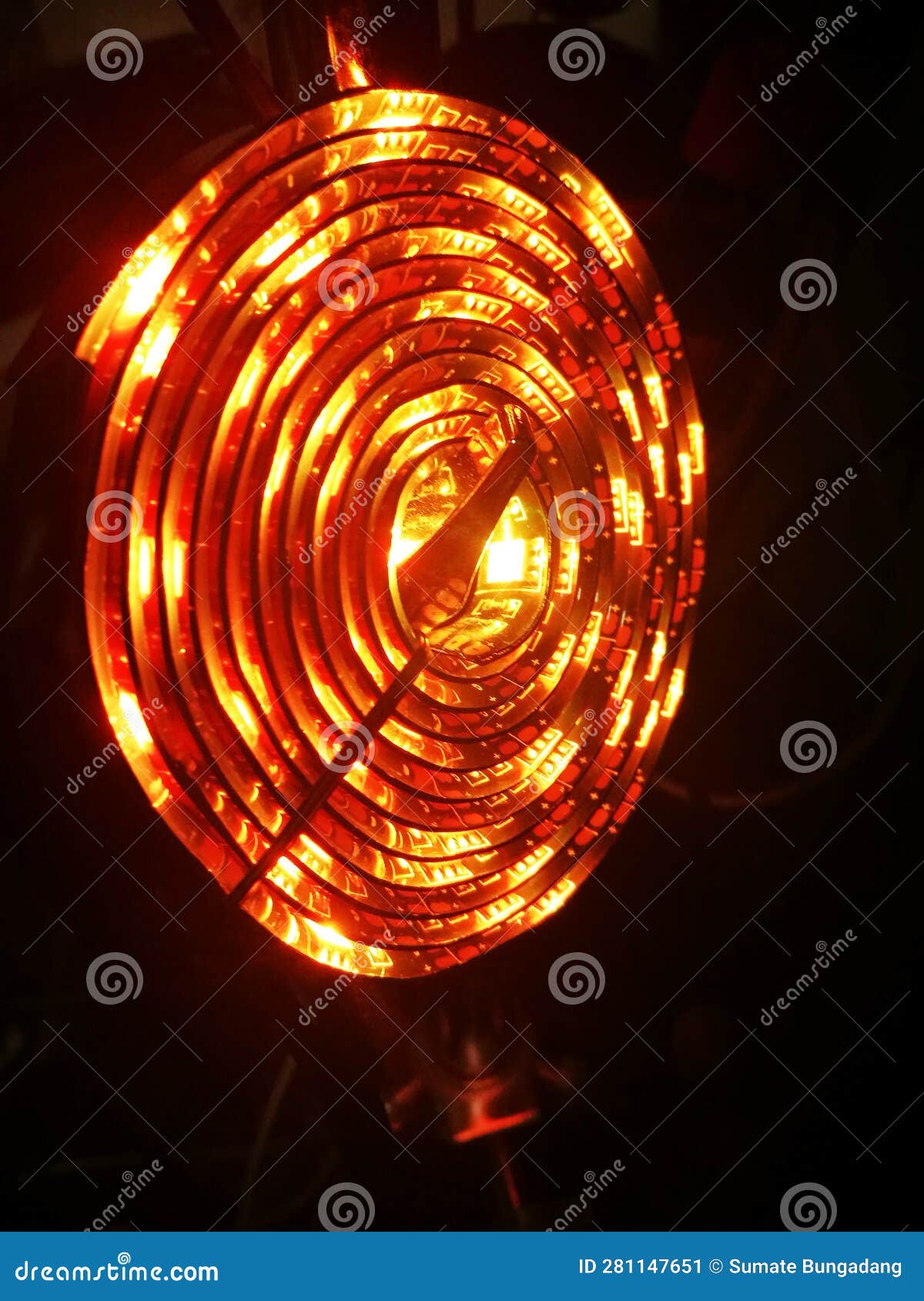 A Closeup Shot of a Red Glowing Lamp in a Black Background, Led String ...