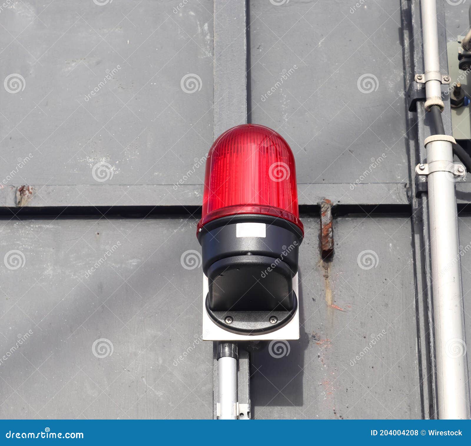 Closeup Shot of a Red Warning Light Stock Photo - Image of gate, danger ...