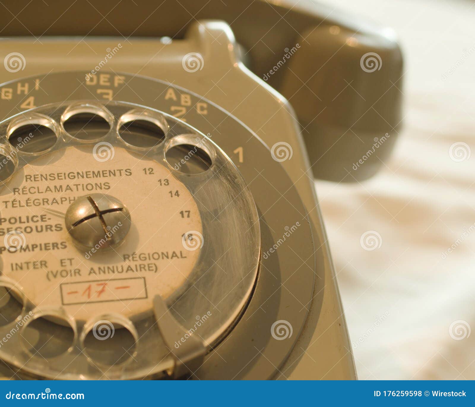 Closeup Shot of a Retro Vintage Phone on the Table Stock Photo - Image ...