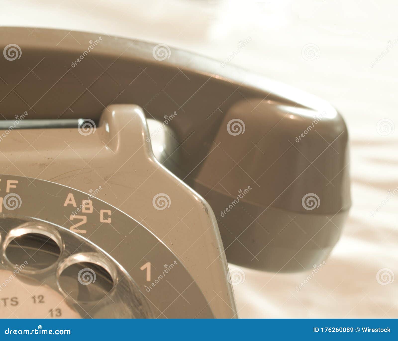 Closeup Shot of a Retro Vintage Phone on the Table Stock Image - Image ...