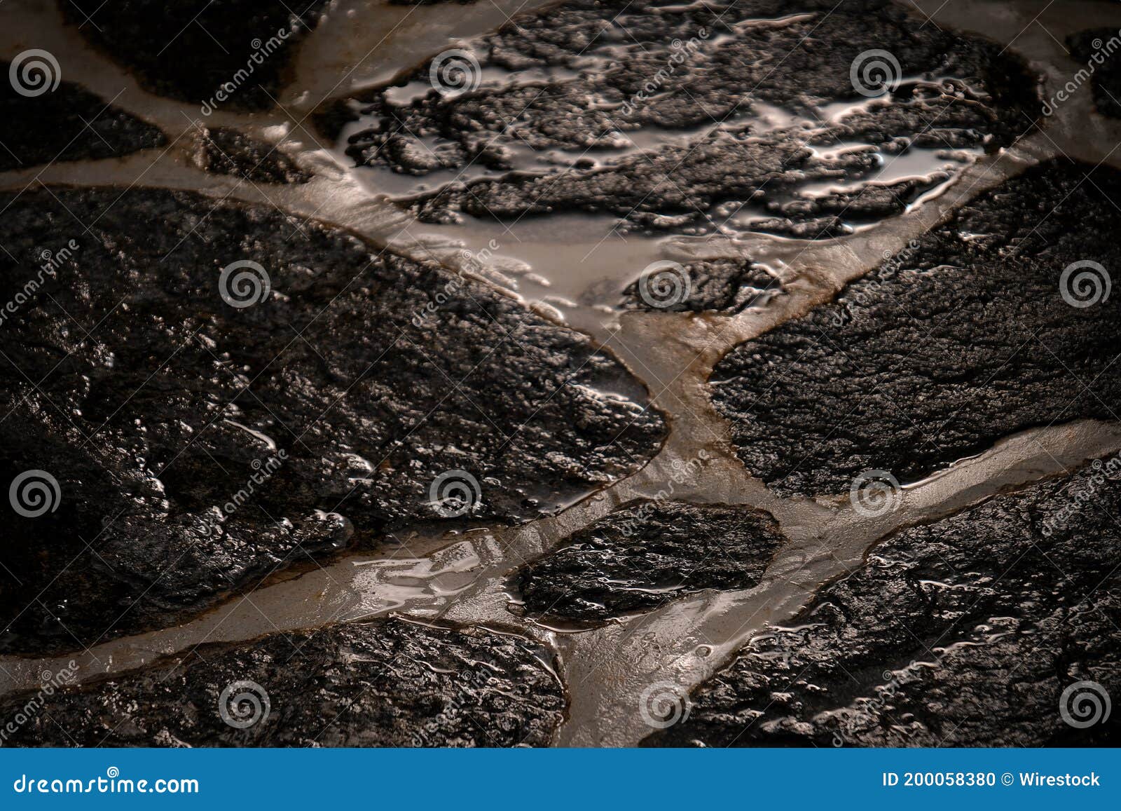 Closeup Shot of Rocks and Mud Stock Photo - Image of stream, rocks ...