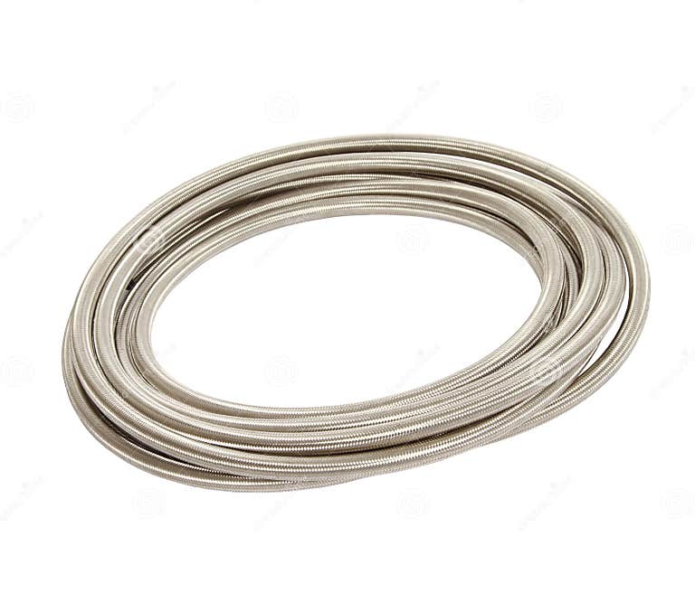 Closeup Shot of a Roll of Cable Wire Isolated on White Background Stock ...