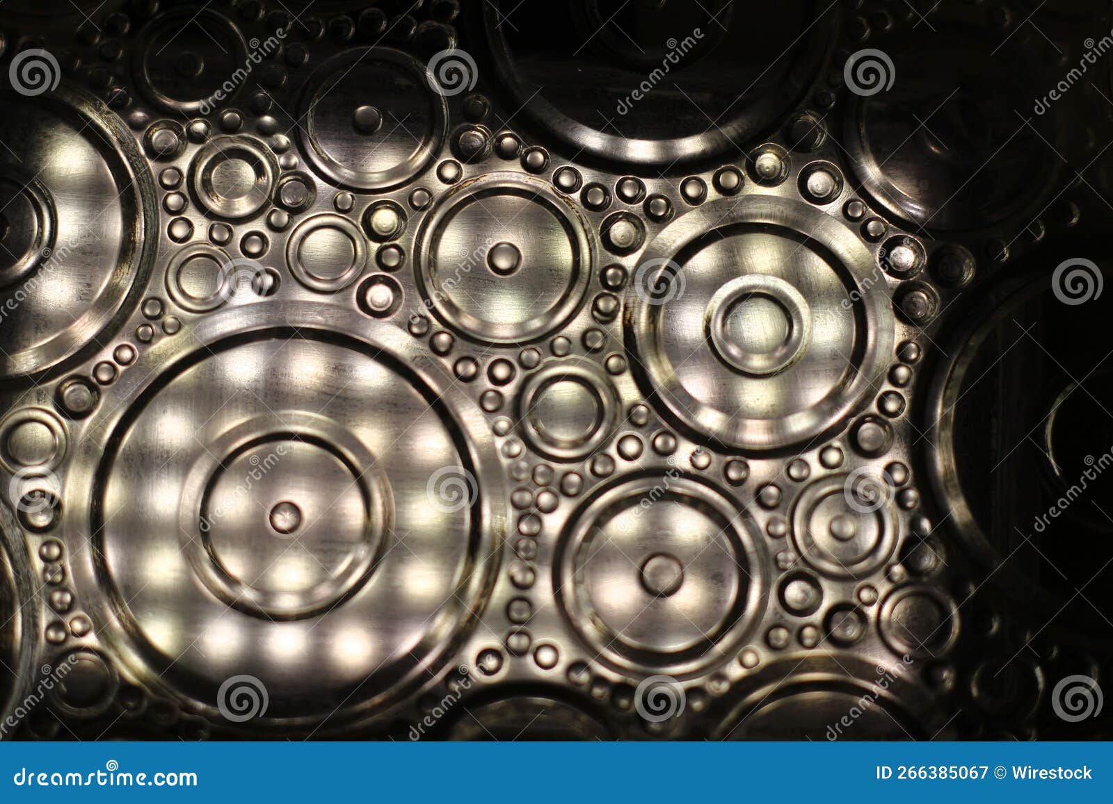 Closeup Shot of Round Shapes and Patterns Behind the Checkered Shadow ...