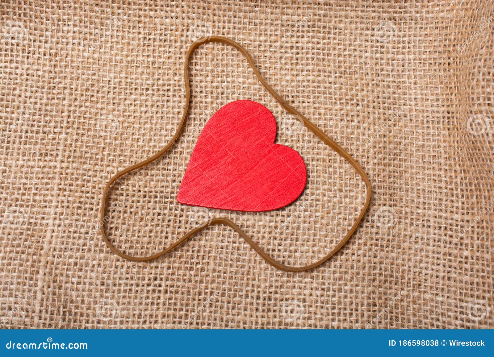 Closeup Shot of Rubber and a Red Heart Stock Photo - Image of shape ...