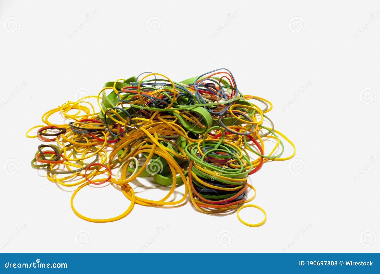 Closeup Shot of Rubberbands Isolated on White Background Stock Photo ...