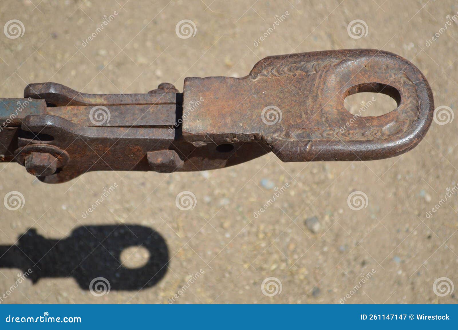 Closeup Shot of a Rusted Tractor Hitch Stock Image - Image of ...