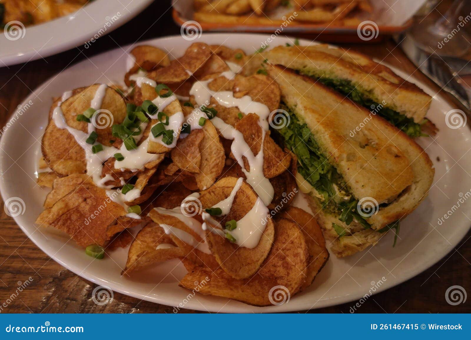 Closeup Shot of a Sandwich with Chips Stock Image - Image of chips ...