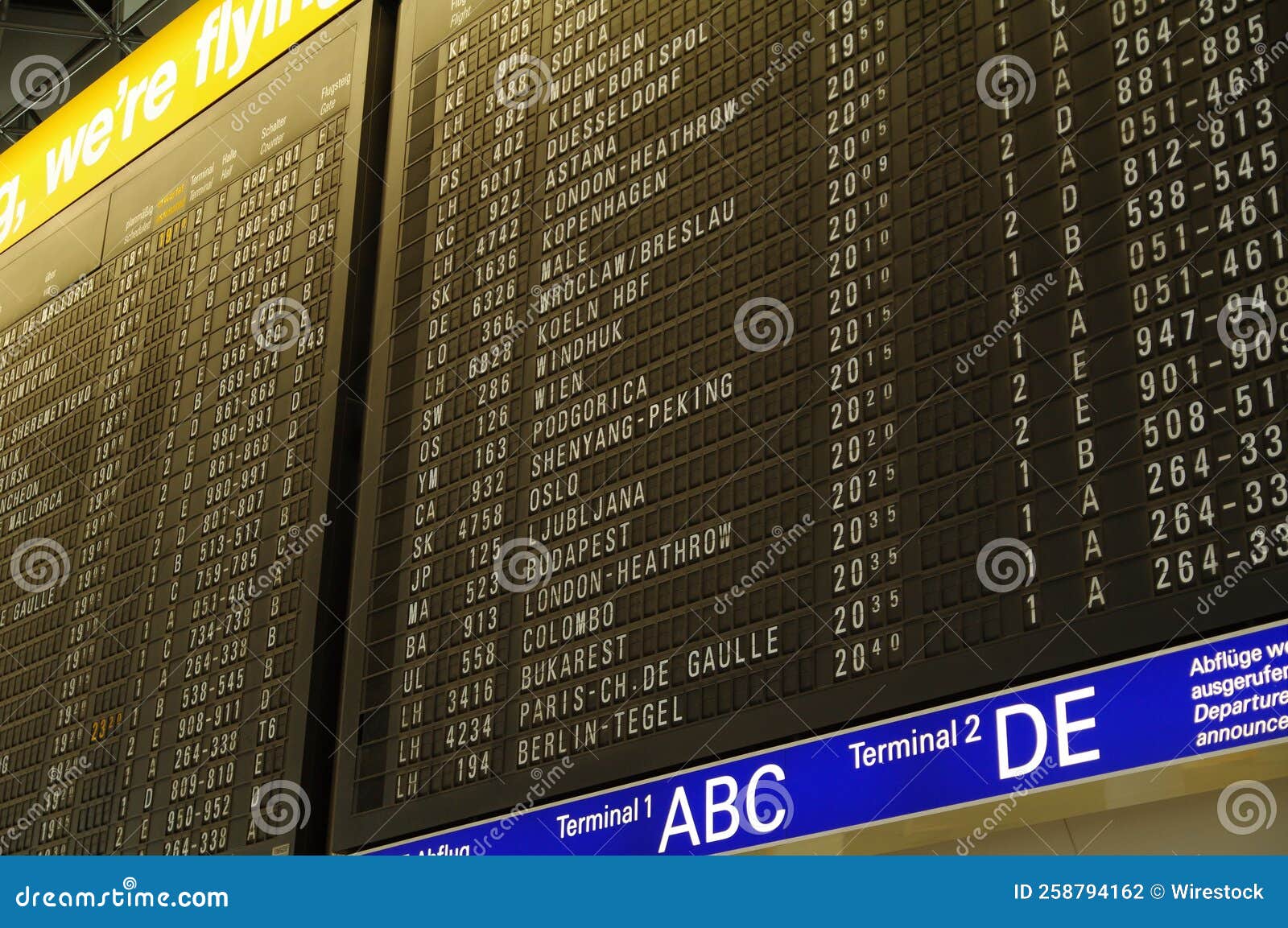 Closeup Shot of the Scoreboard at the Airport Terminal Stock Photo ...