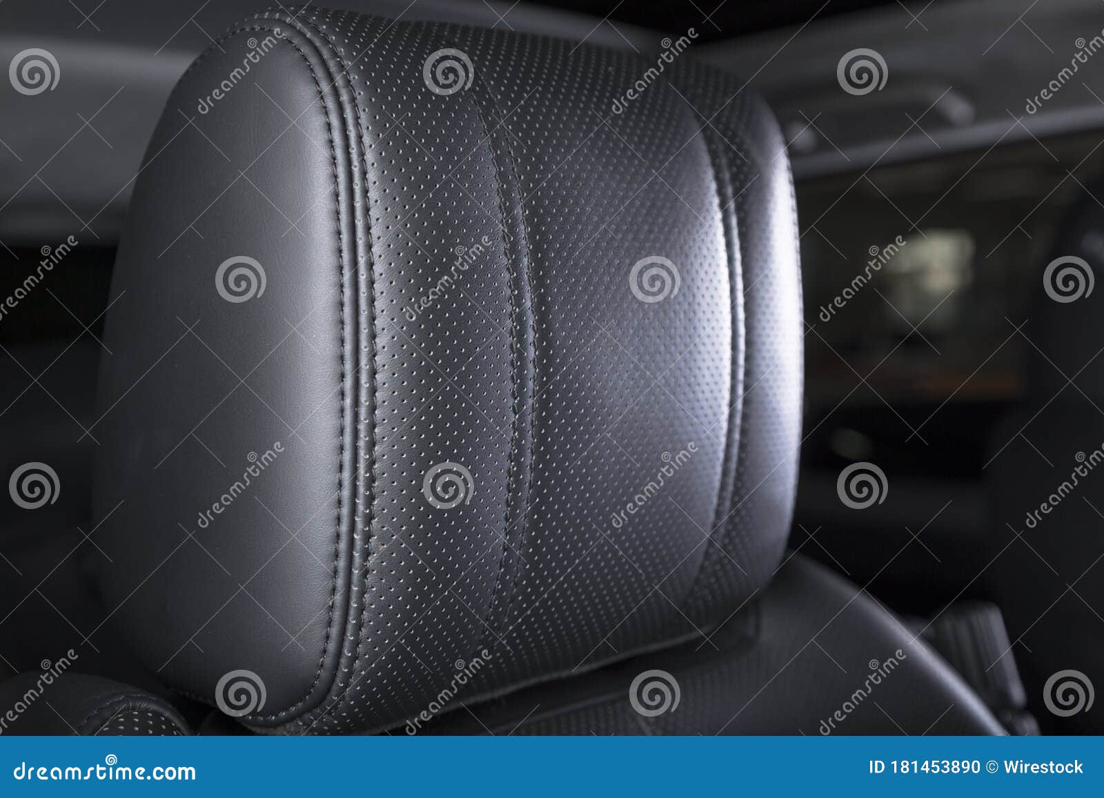Closeup Shot of the Seat Details of a Modern Car Interior Stock Photo ...