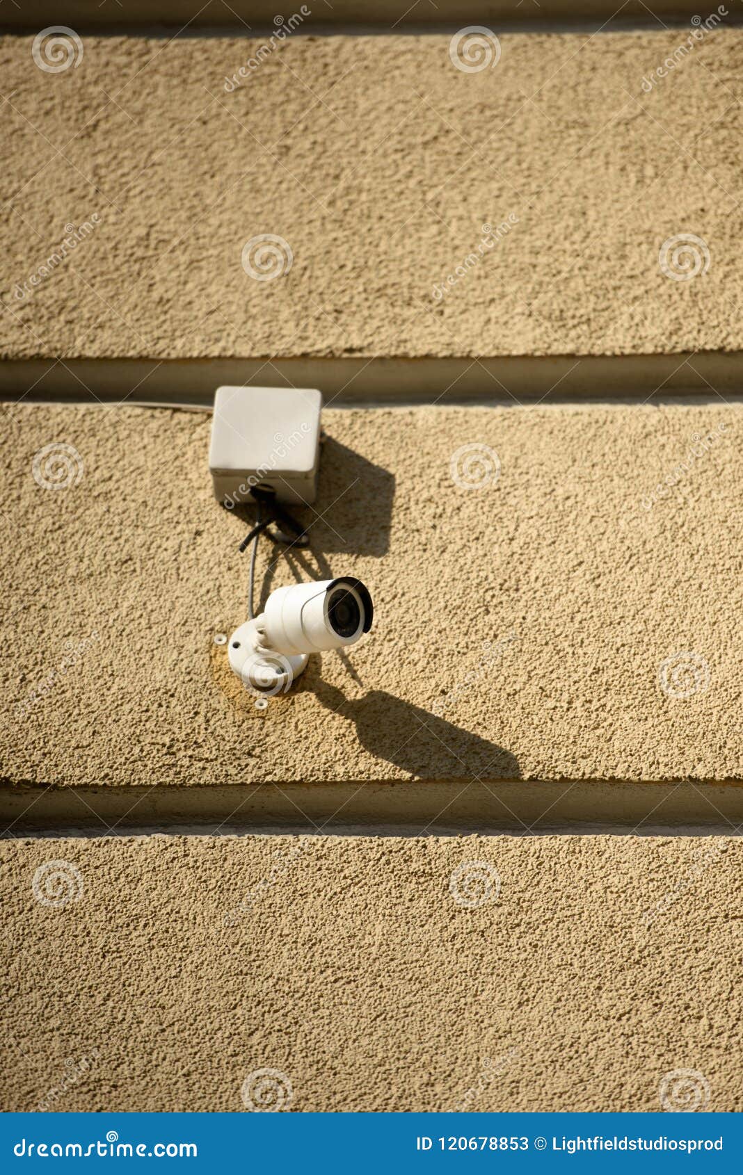 Closeup Shot of Security Camera on Building Facade Stock Image - Image ...