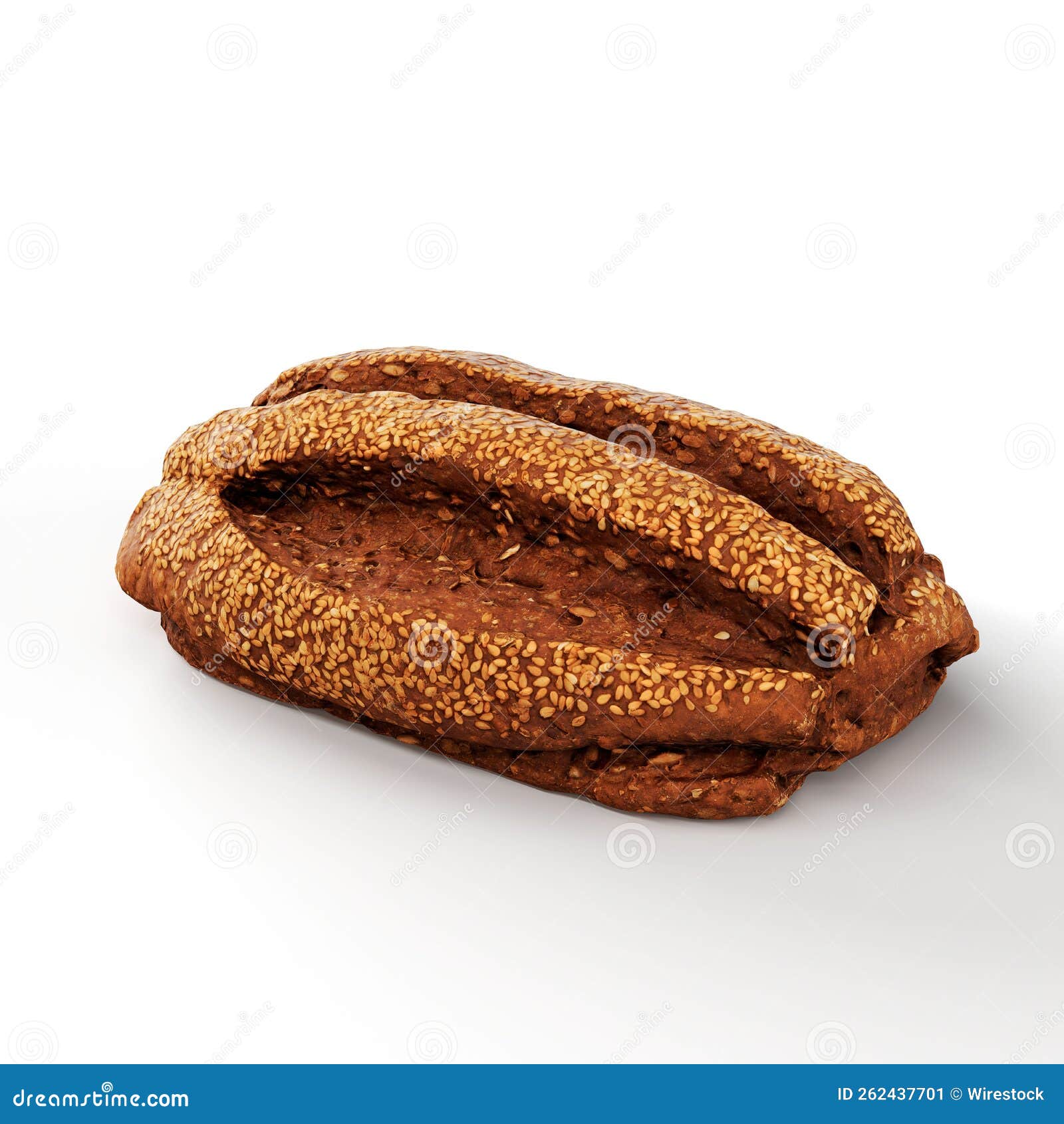 Closeup Shot of Seeded Rye Bread Isolated on White Background Stock ...