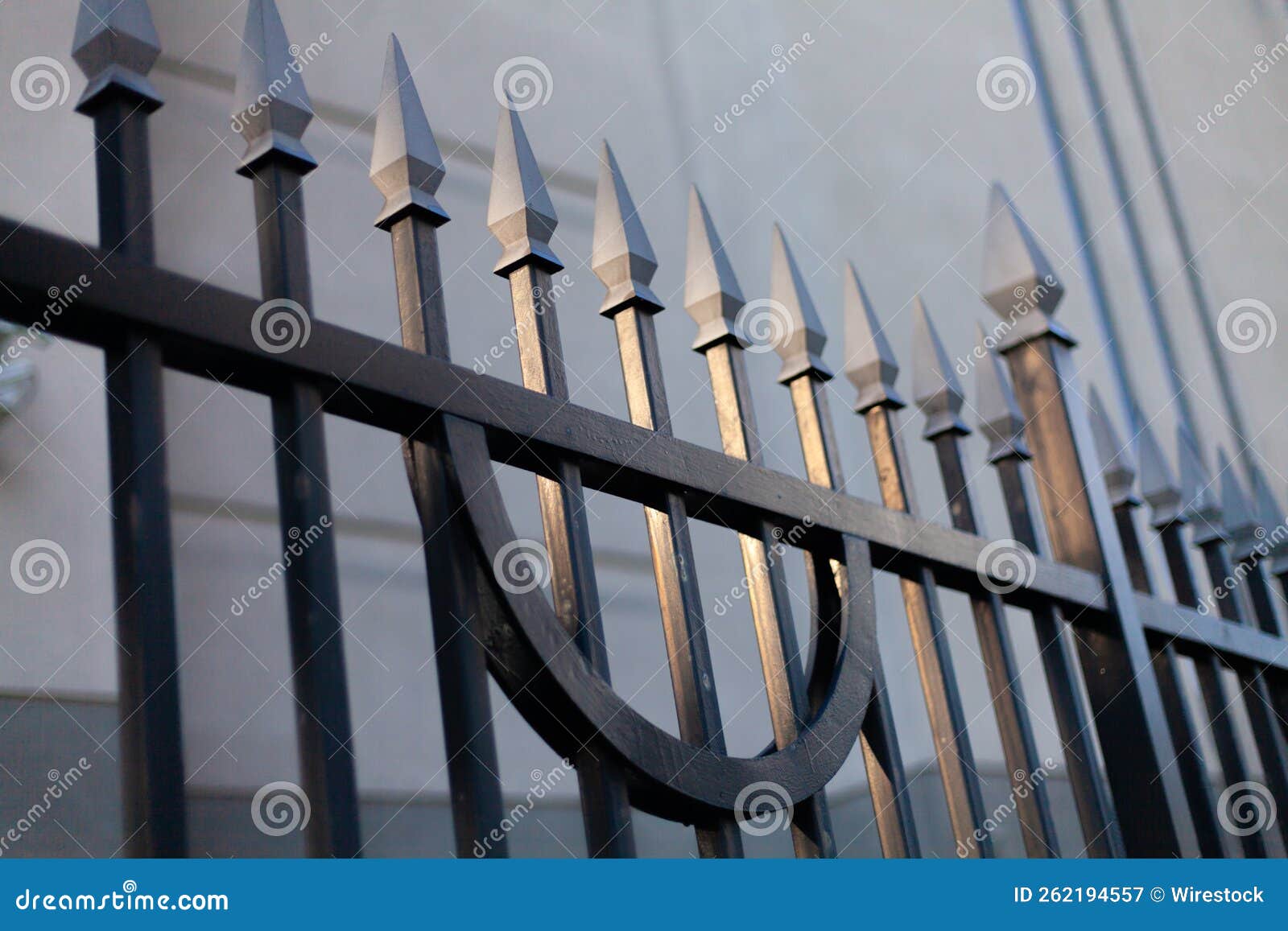 Closeup Shot of Sharp Spikes on a Gate Stock Image - Image of fence ...