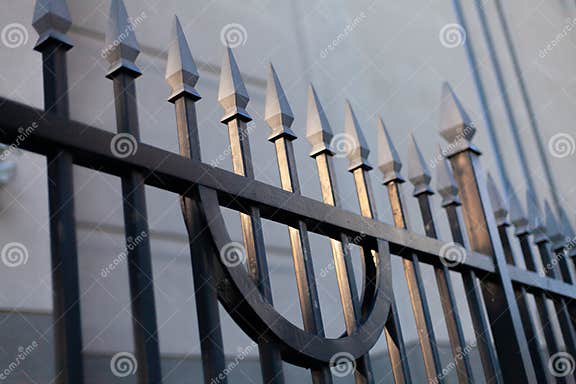 Closeup Shot of Sharp Spikes on a Gate Stock Image - Image of fence ...