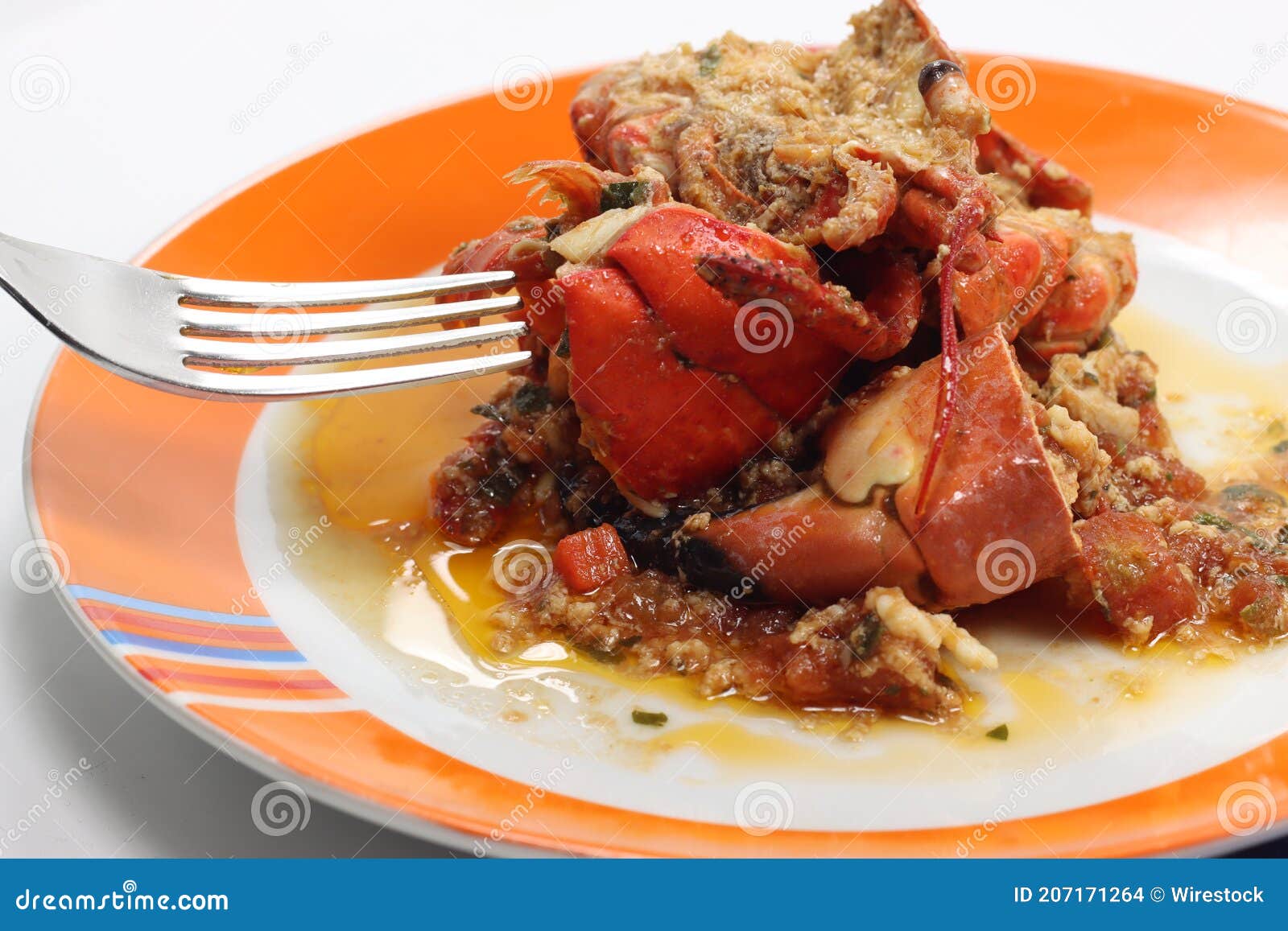Closeup Shot of Shellfish Ragout with Lobster Stock Photo - Image of ...