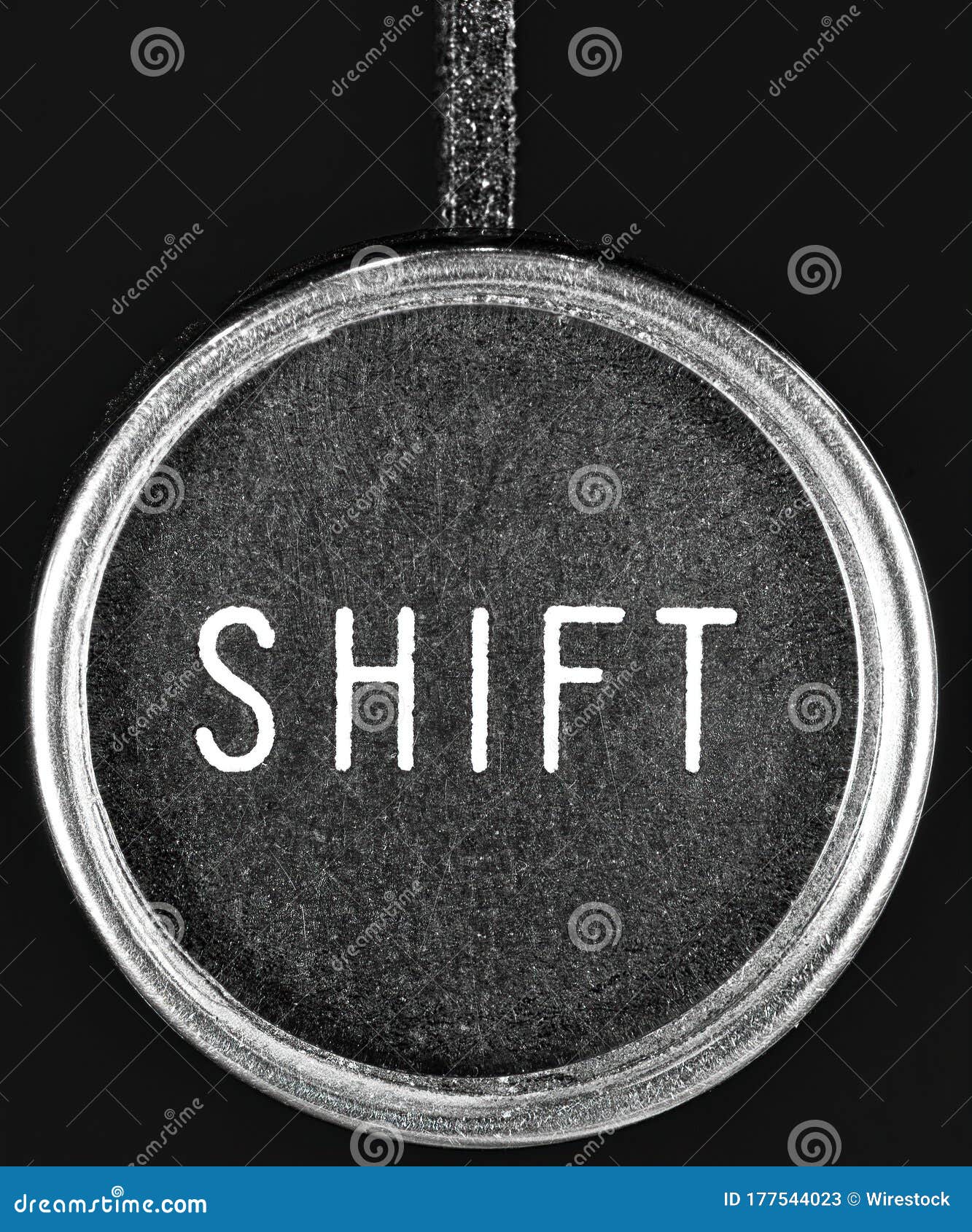 Closeup Shot of the Shift Key of the Vintage Typewriter Stock Image ...