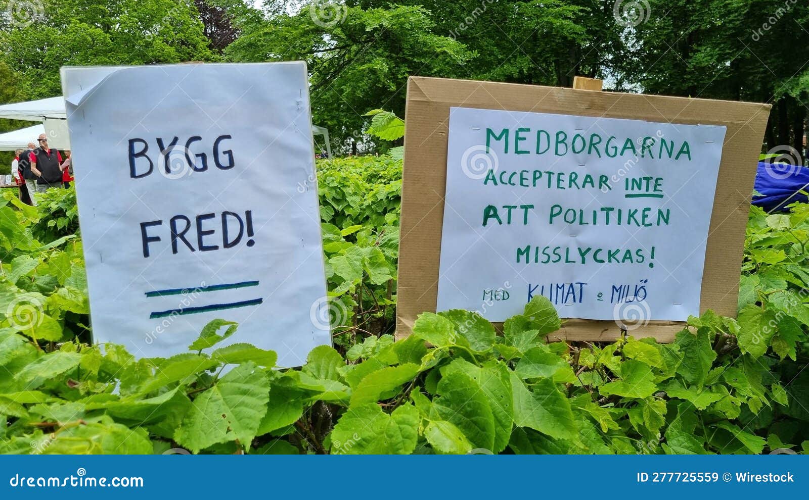 A Closeup Shot of Signs about Peace, Environment and Climate Editorial ...