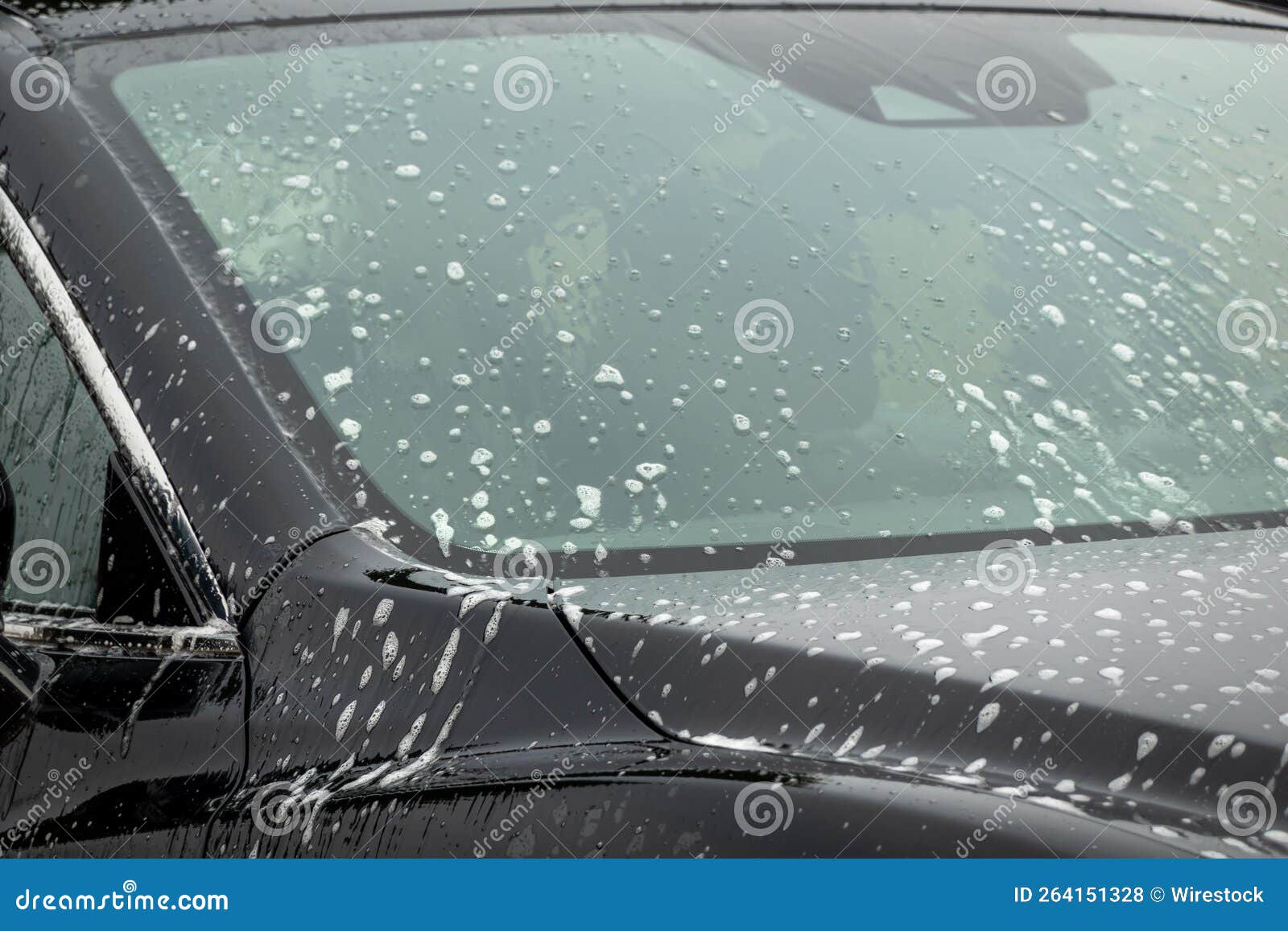 Closeup Shot of Soapy Liquid on a Car Dashboard Stock Photo - Image of ...