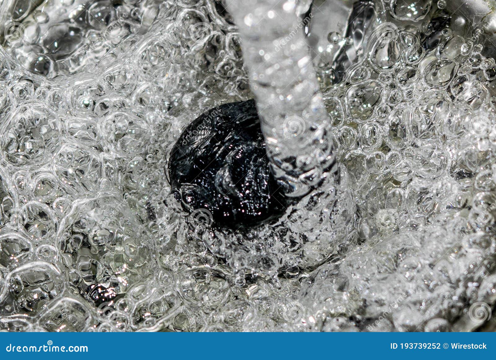 Closeup Shot of a Spashing Water with Bubbles Stock Photo - Image of ...