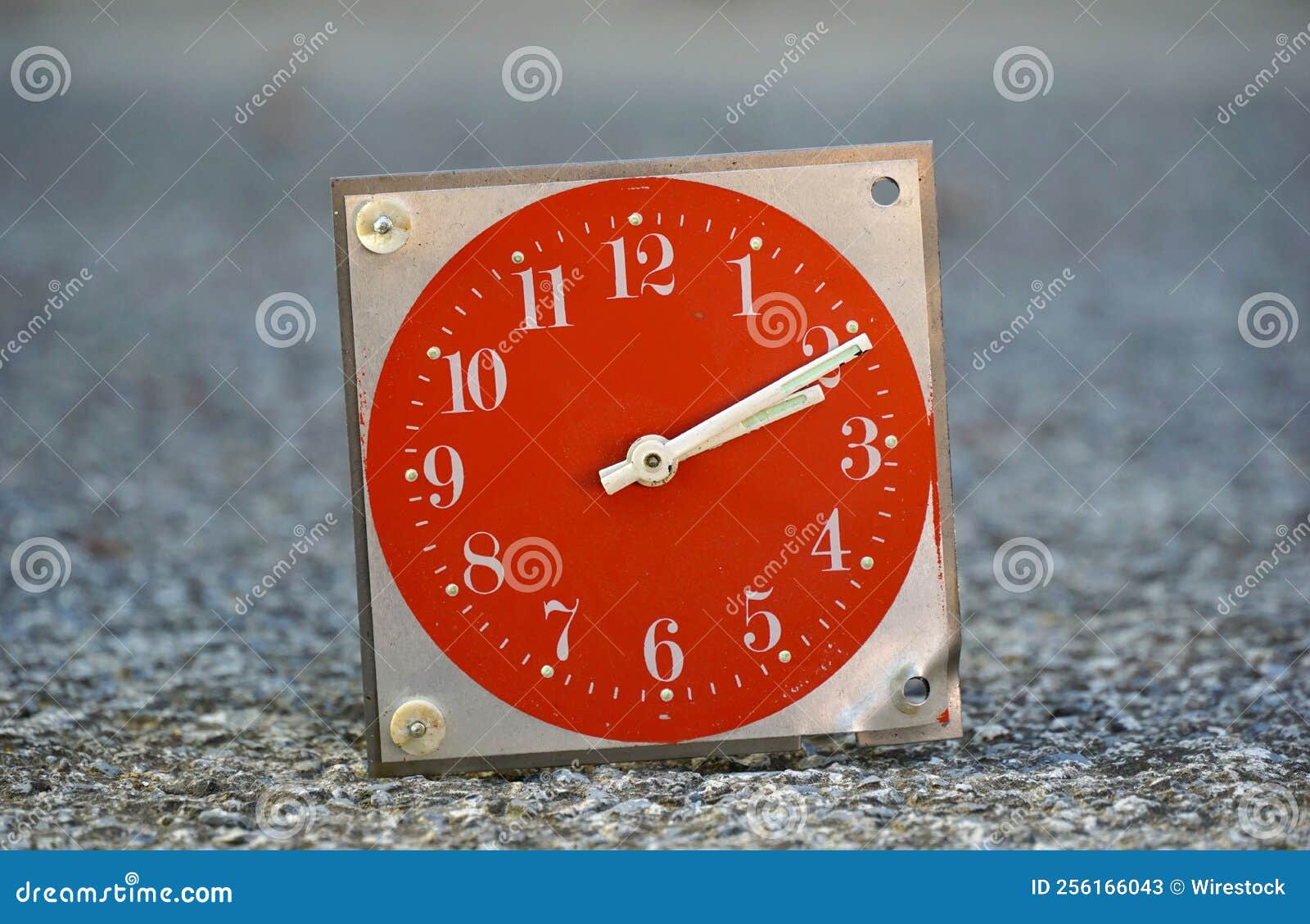 Closeup Shot of a Square Clock on the Asphalt Stock Image - Image of ...