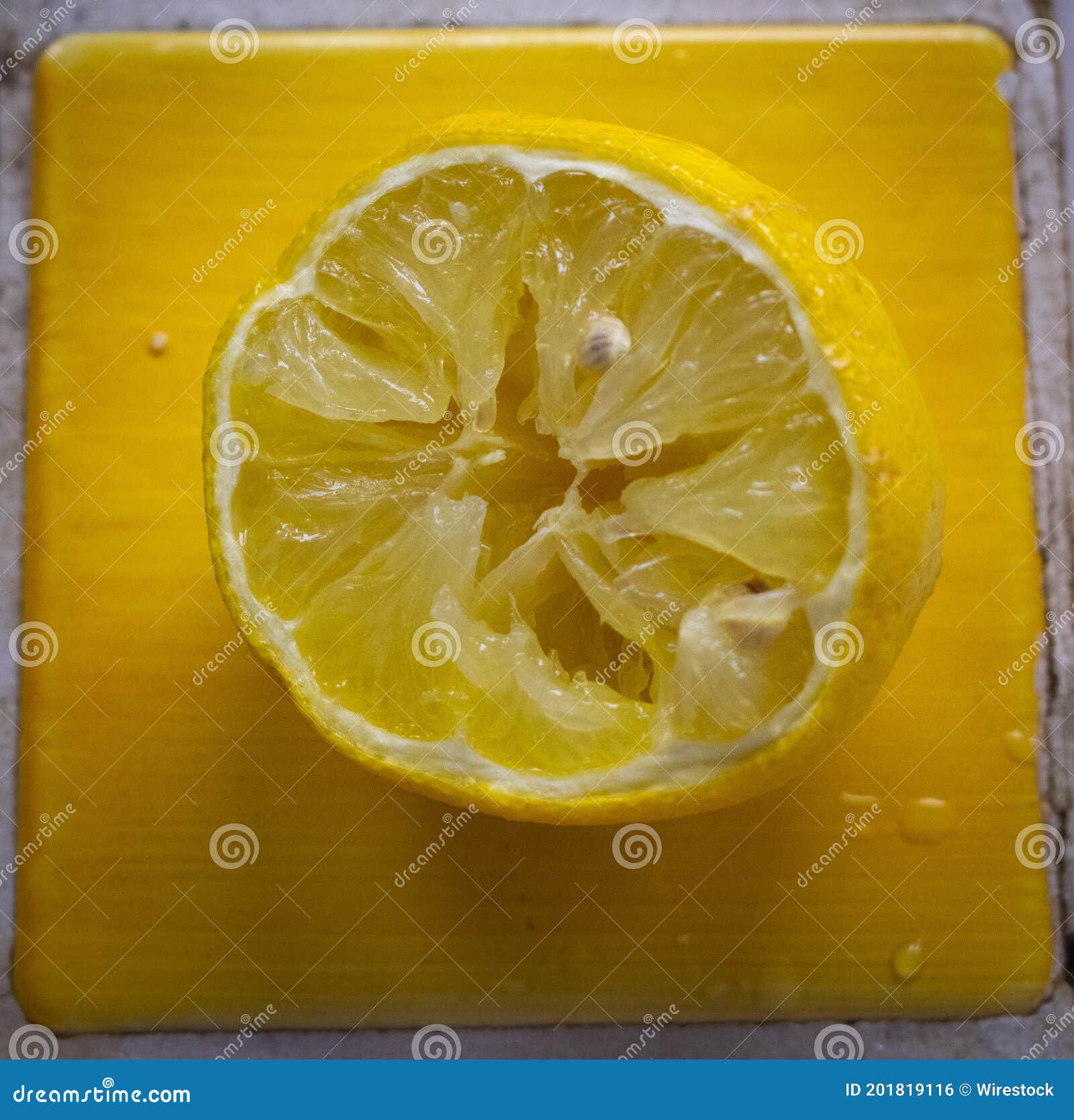 Closeup Shot of a Squeezed Half Lemon Stock Photo - Image of lemon ...