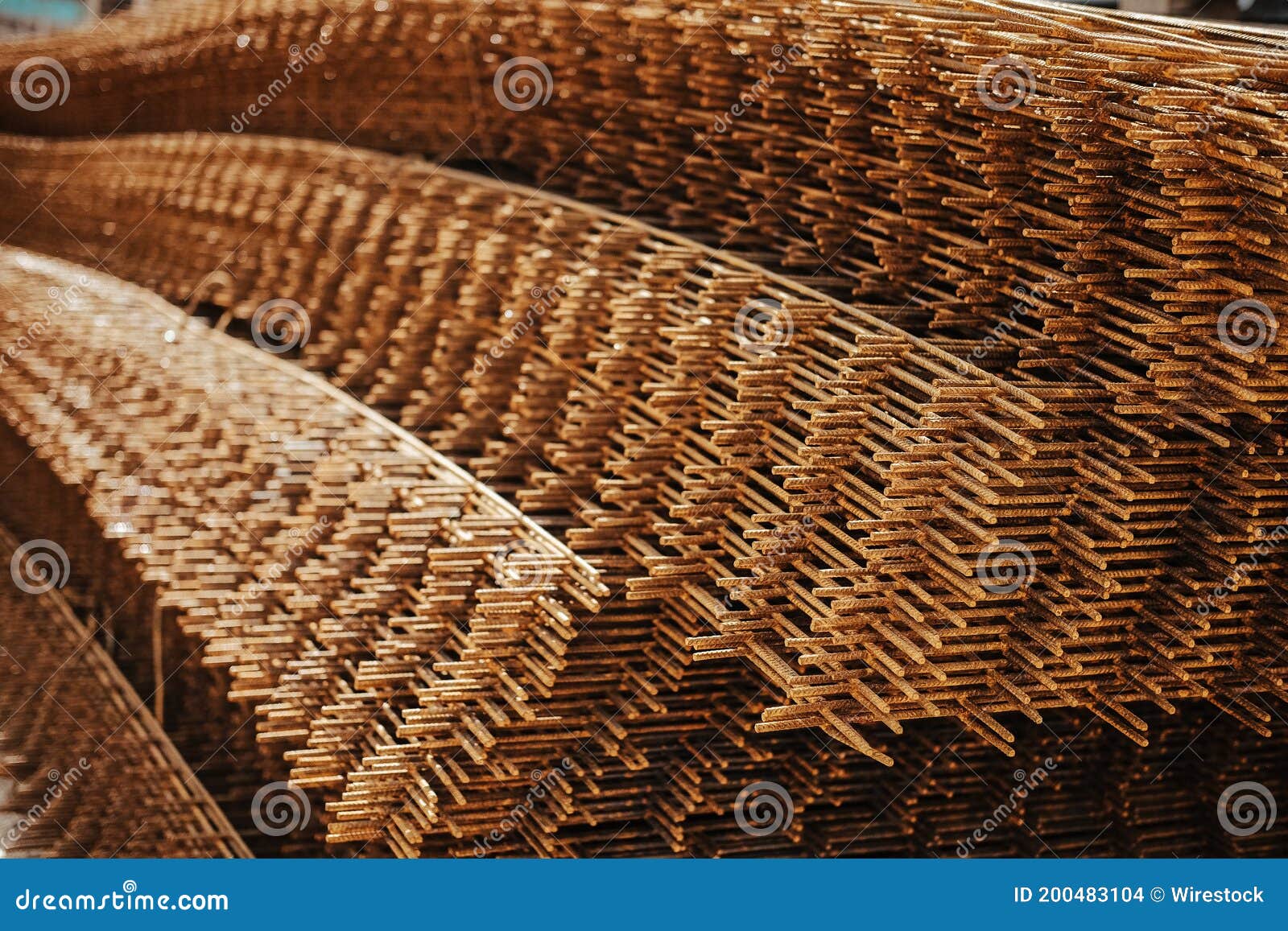 Closeup Shot of Stack with Reinforcing Mesh Stock Photo - Image of ...