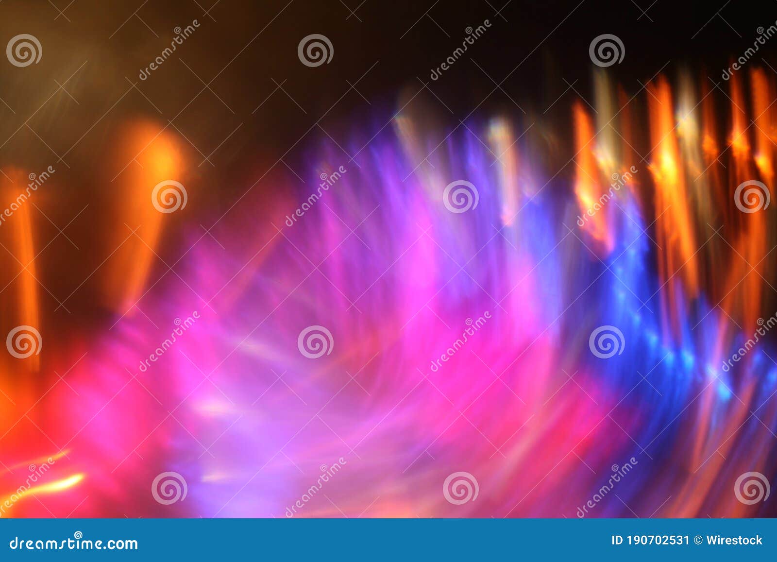 Closeup Shot of Staggered and Refracted Light Layers Vortex Light ...