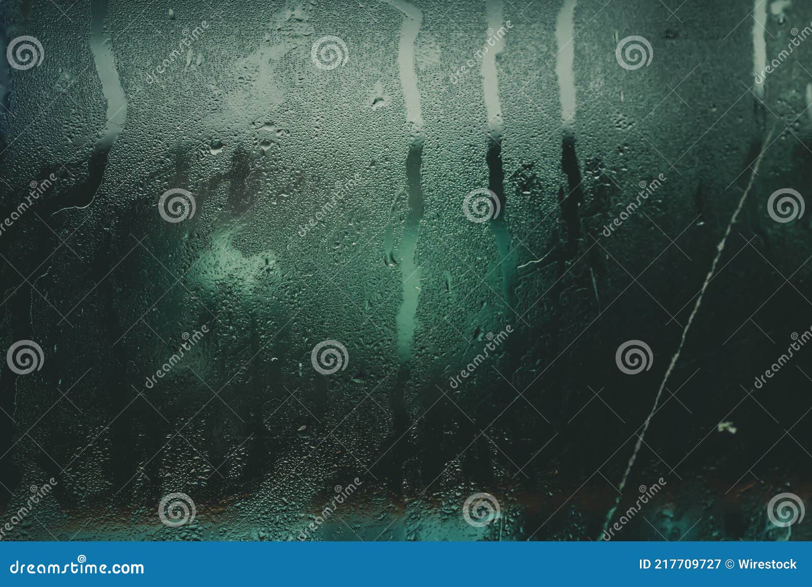 Closeup Shot of a Steamed Glass with Raindrops Stock Image - Image of ...